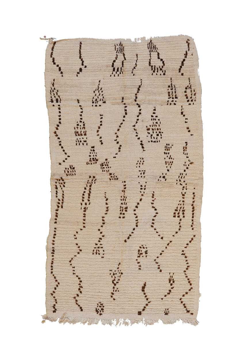 AZ-1200 Vintage Berber Style Wool Moroccan Area Rug 3'-0"x 5'-9"